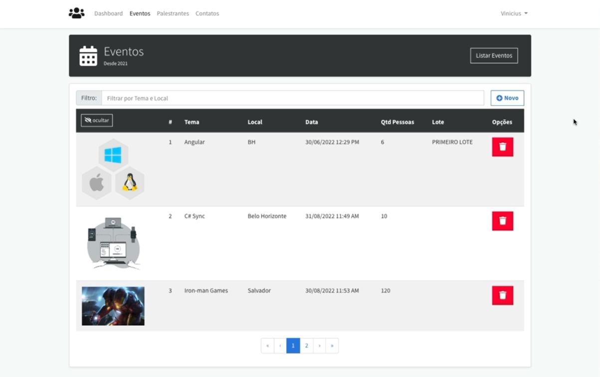 Full Stack Event Management System with .NET Web API and Angular